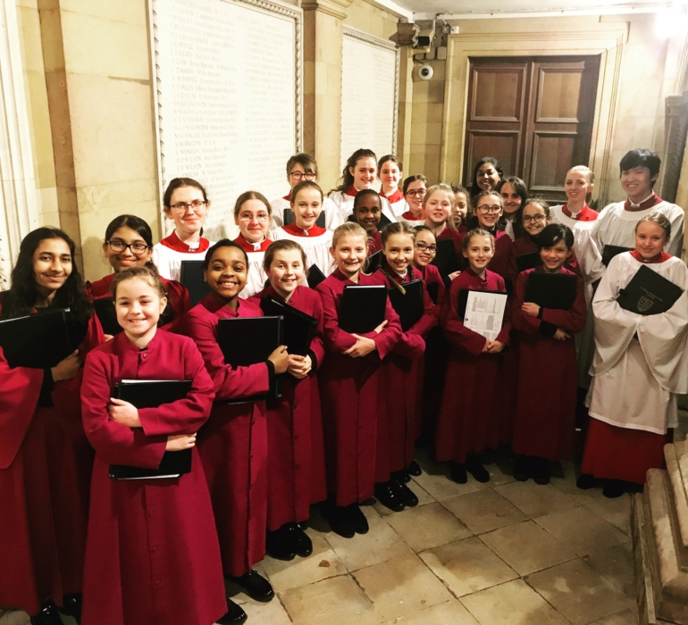 Listen to Cathedral Girls' Choir sing 'I heard the voice of Jesus ...