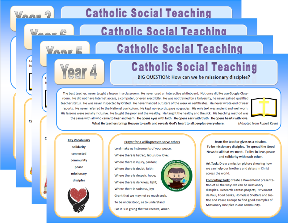 Catholic Social Teaching Resources by Year Group - Brentwood Diocese