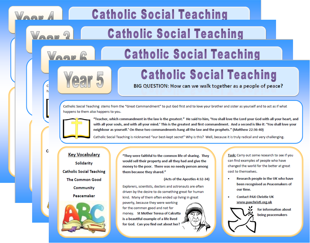 Catholic Social Teaching Resources by Year Group - Brentwood Diocese