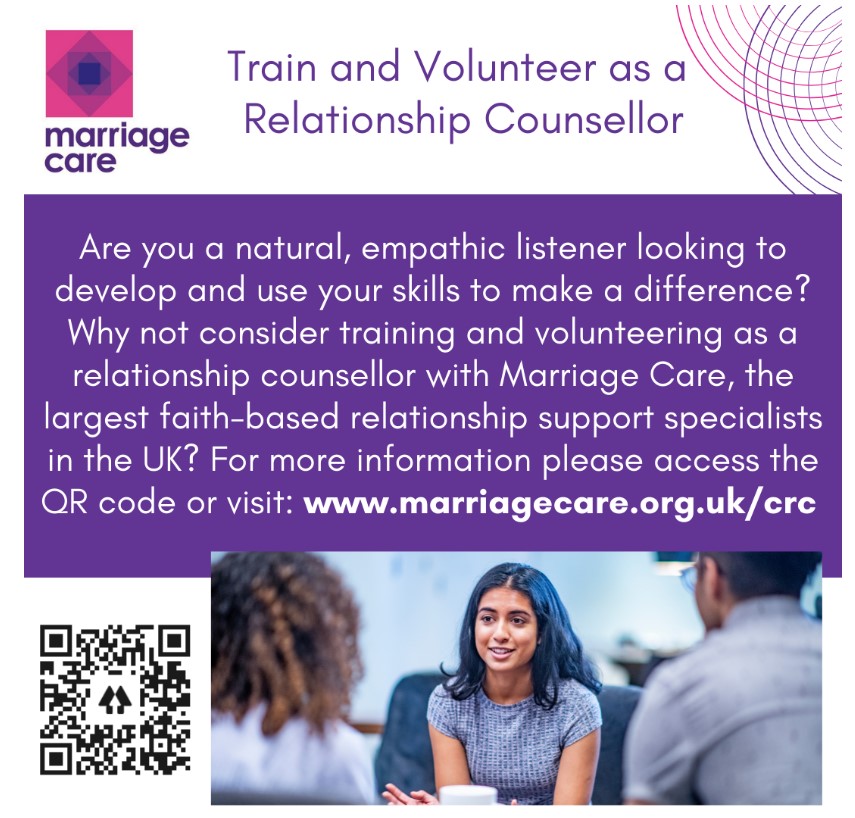 Train as a Relationship Counsellor with Marriage Care - Brentwood Diocese