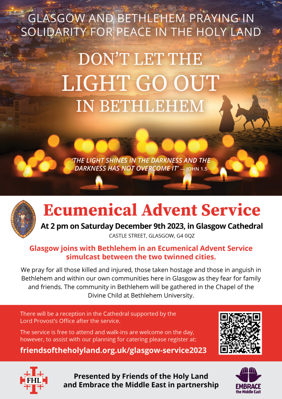 Ecumenical Advent Service To Pray For Peace In The Holy Land