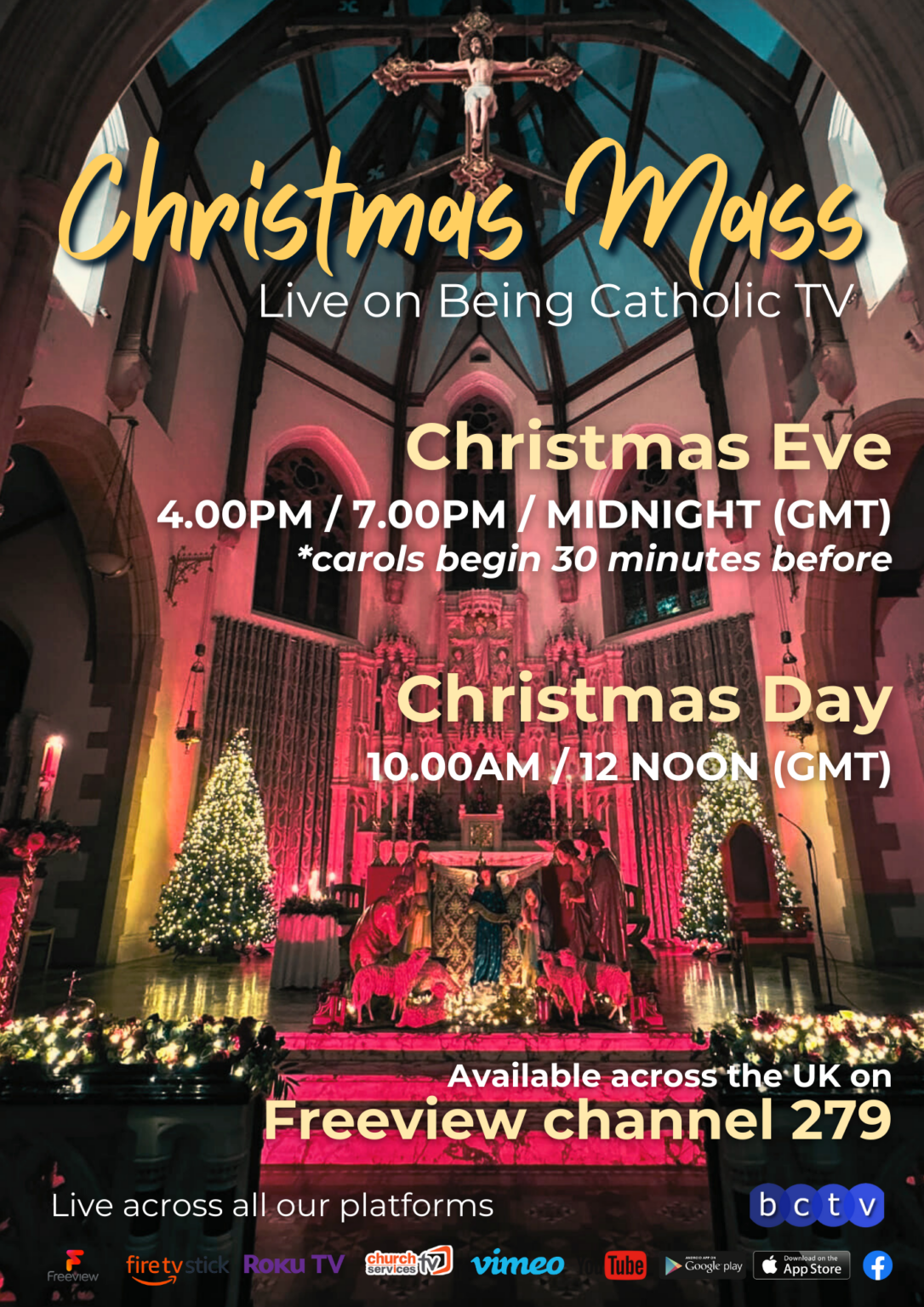 Christmas Masses to be broadcast on Being Catholic TV - Brentwood Diocese